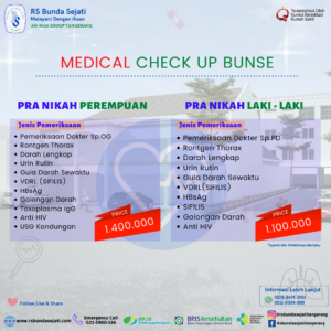 Paket mcu pra nikah - RS Bunda Sejati